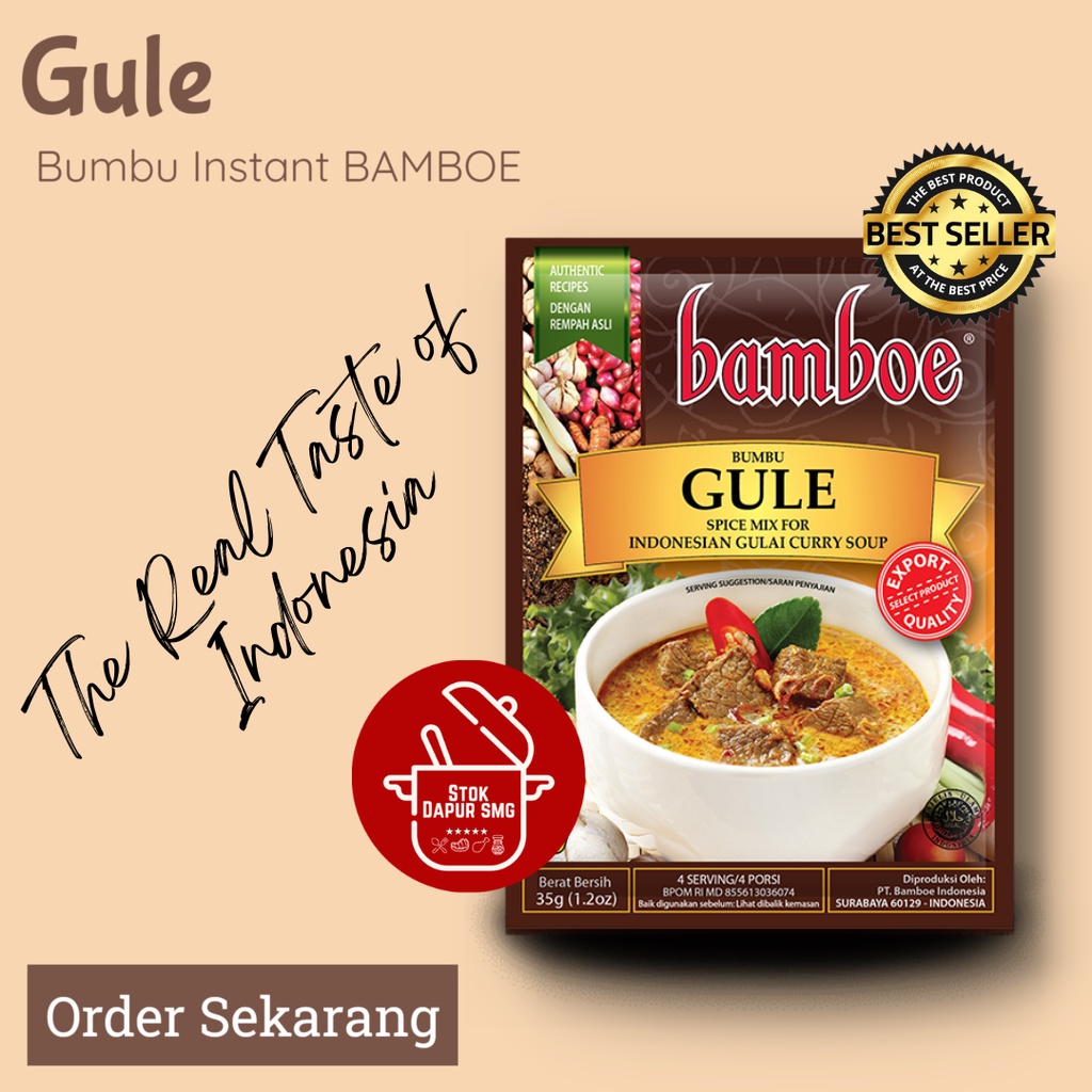 Bamboe Indonesian Cuisine Instant Cooking Seasoning Export Quality GULE ...