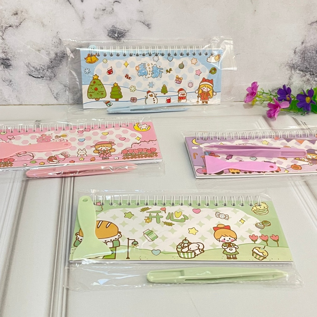 Notebok SPIRAL STICKER Paste Creative Aesthetic SWEET LITTLE GIRL Price ...