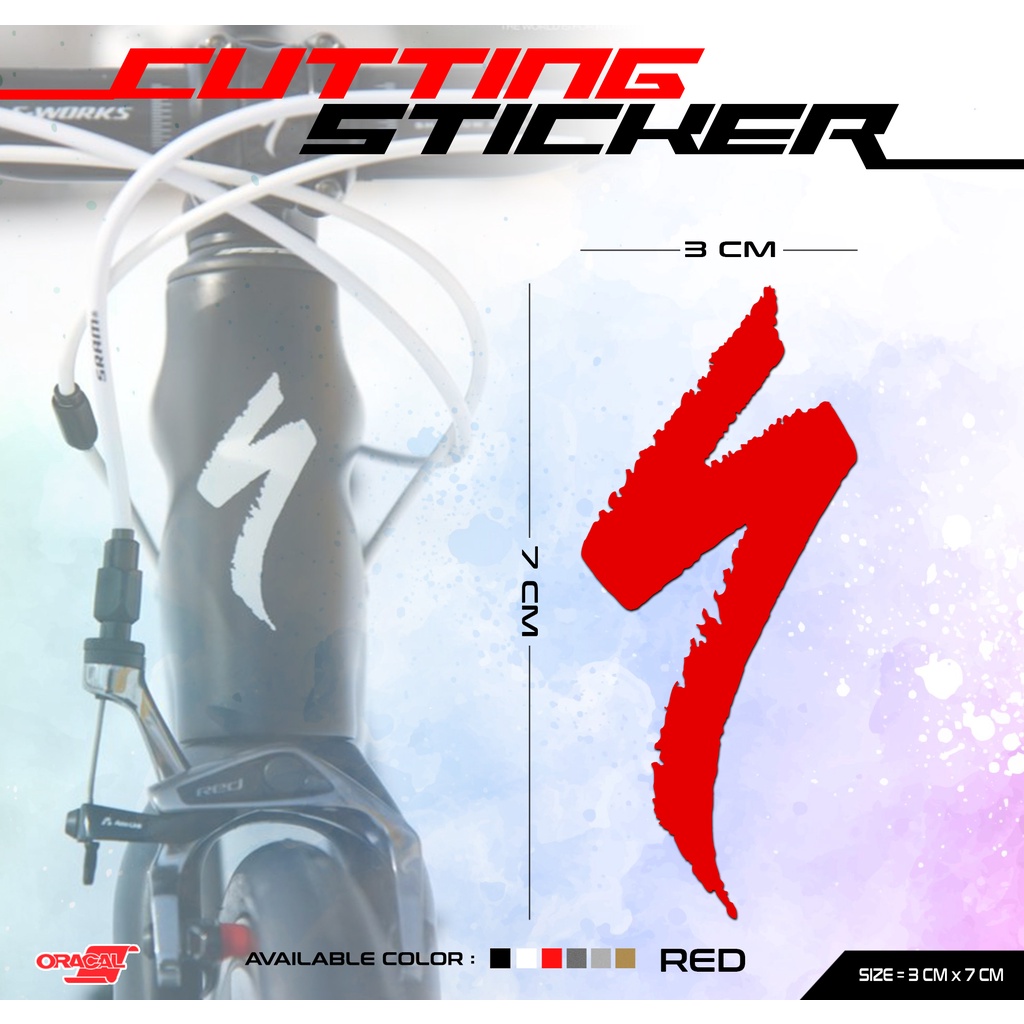 Cutting Sticker Frame | Specialized S-works Logo Bicycle Head Tube ...