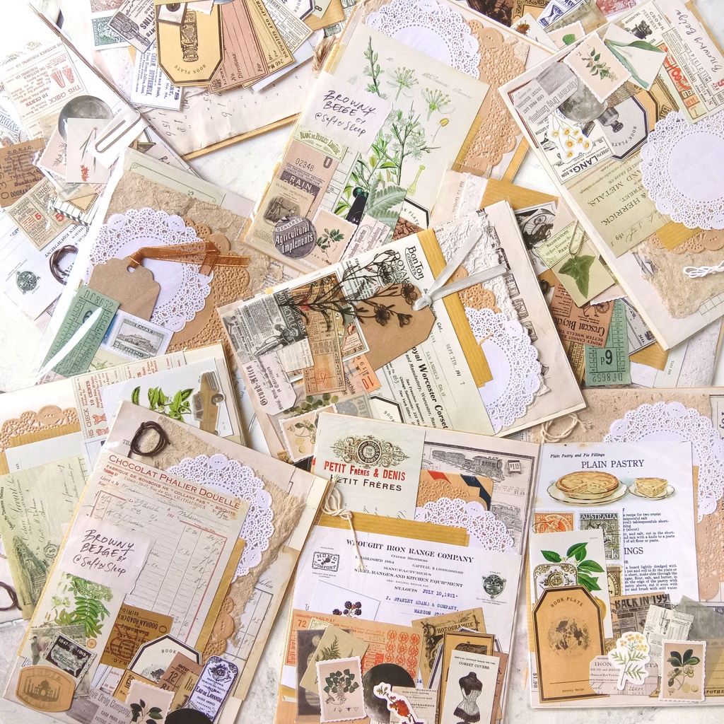 JOURNAL KIT / JOURNAL KIT [35pcs] VINTAGE THEMED A5 - bundle old school ...