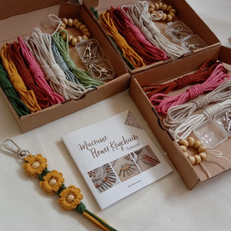 Diy KIT Macrame Flower Keychain | Shopee Malaysia