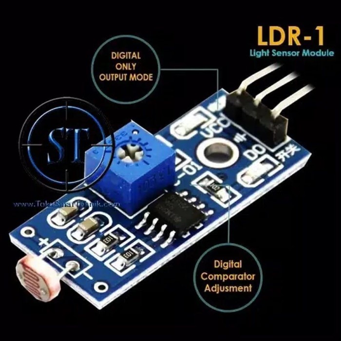 CAHAYA Arduino Photoresitor Photosensitive LDR Light Sensor Module ...