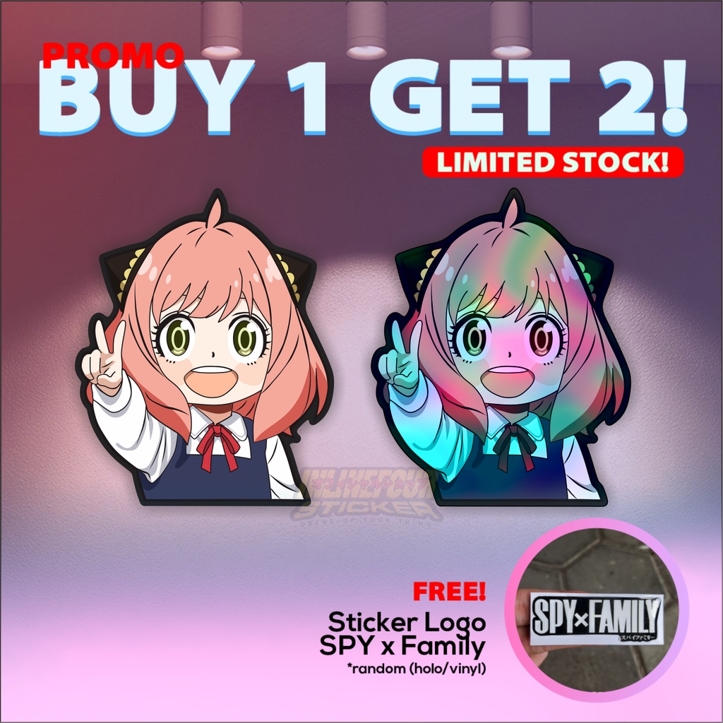 HP Hologram Sticker Anime Sticker - Anya Forger - SPY x Family - Wibu ...