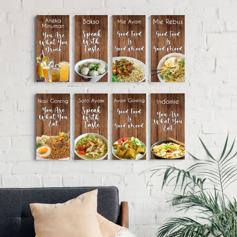 HIASAN DINDING Kitchen Wall Decoration Kitchen Display Menu Food ...