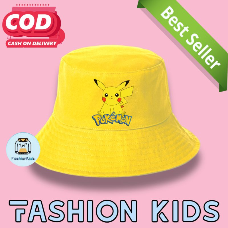 Pokemon Pikachu Bucket Hat | Shopee Malaysia