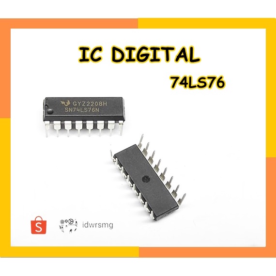 74ls76 74 LS 76 7476 74LS76N 74LS 76N 7476N dip 16 pin 74ls76 dip 16p ...