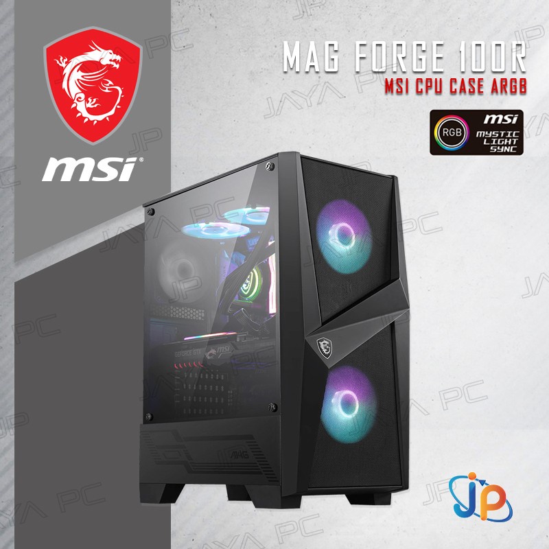 Msi Gaming Case MAG Forge 100R ARGB - Tempered Glass Casing | Shopee ...