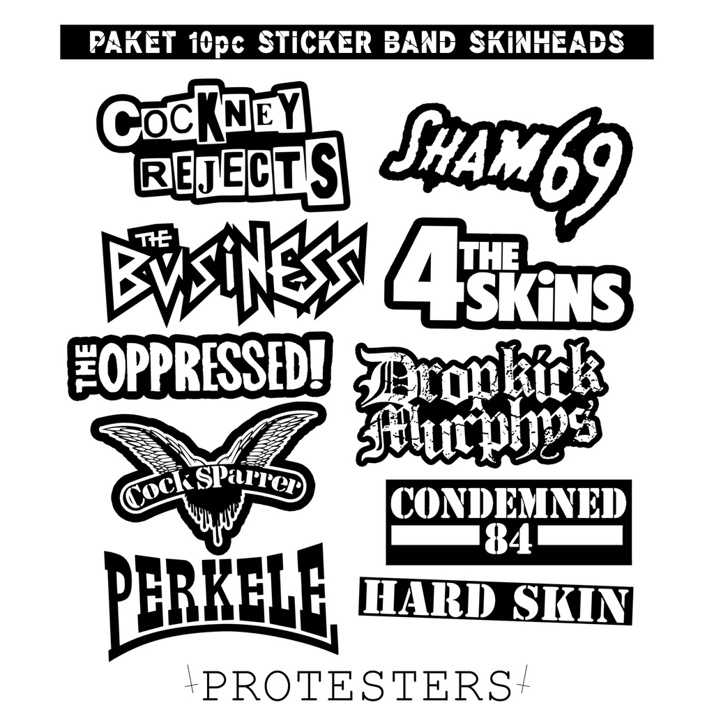 10+1 Band Skinheads Sticker Package | Shopee Malaysia