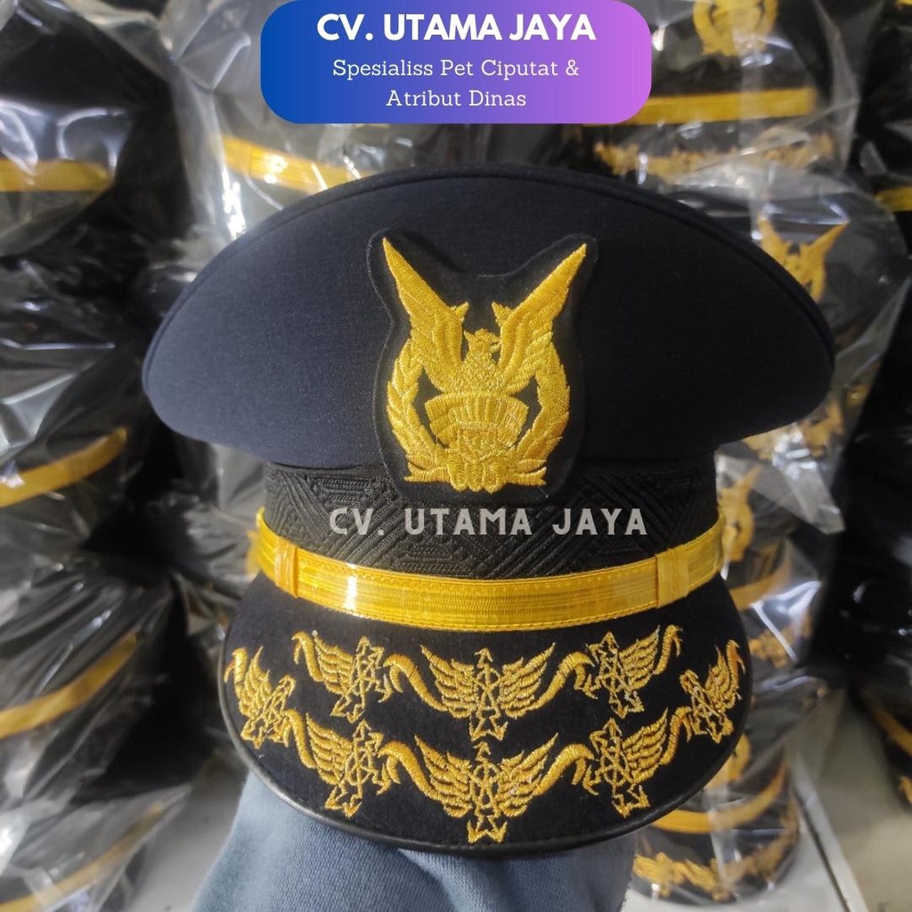 Topi Pet PDU PATI TNI AU High Air Force Officer PDU Main PDH Jaya ...