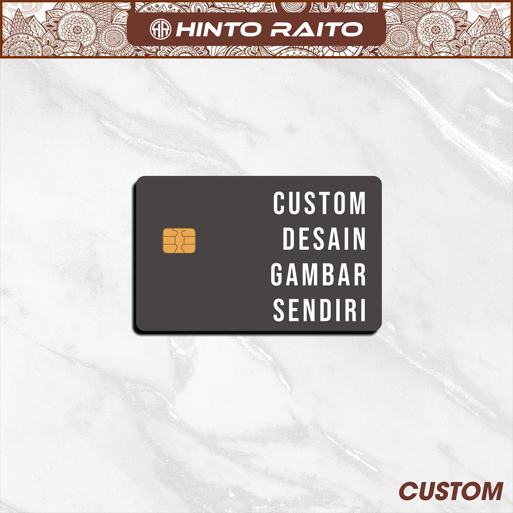 Atm Card Sticker Custom Own Image Sticker Skin Card Vinyl Emoney Flazz ...