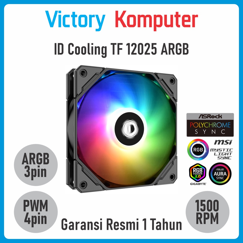 Idcooling TF-12025 ARGB 120mm PWM Fan ID-COOLING TF 12025 ARGB Fan Case 12cm Fan Computer Casing ...