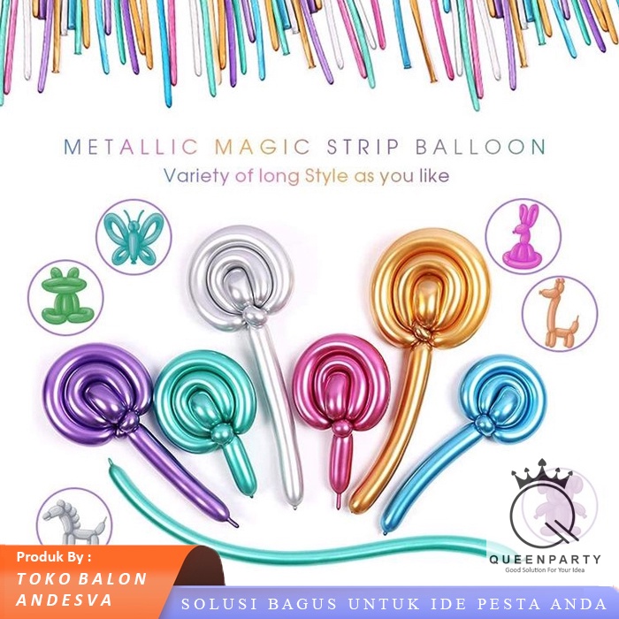 Chrome twist latex balloons / chrome valve balloons / chrome worm ...