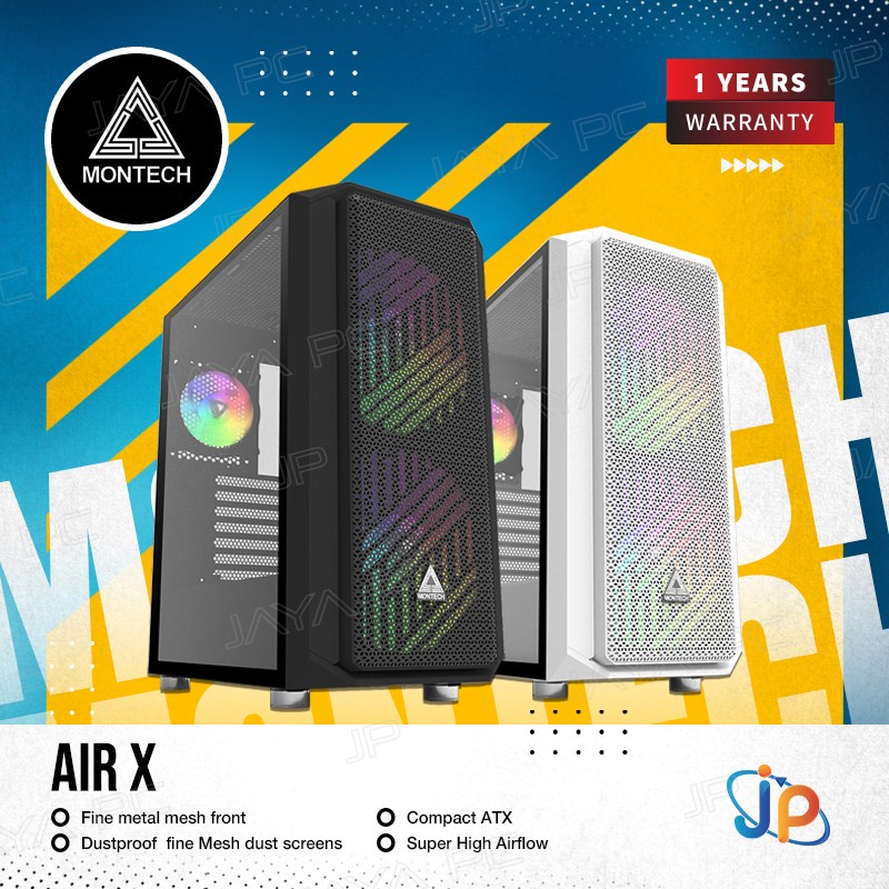 Montech Air X RGB CPU Case - Tempered Glass Chassis | Shopee Malaysia