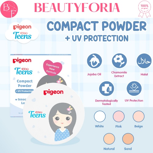 PIGEON TEENS COMPACT POWDER + UV 14G | Shopee Malaysia
