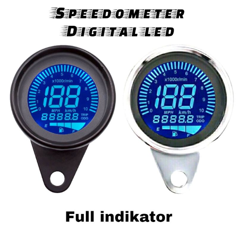 Speedometer DIGITAL CUSTOM FULL Indicator LED SPIDOMETER CB JAPSTYLE ...