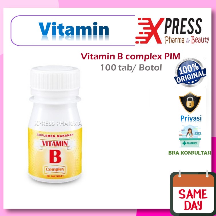 Xpress Vitamin B Complex Bottle Contents 100 Tablets PIM Vitamin Nerve ...