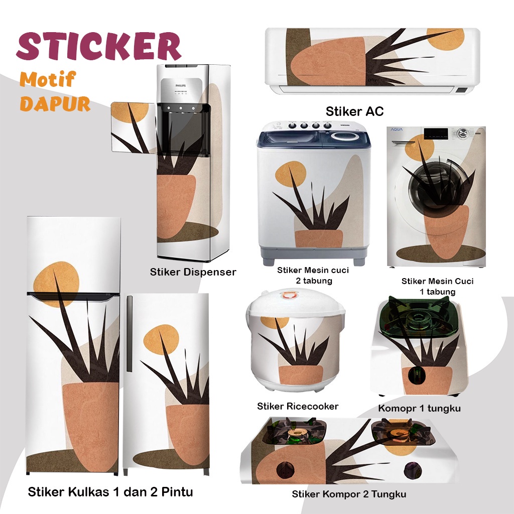 MESIN MATA Sticker Sticker Sticker Sticker Fridge Stove Washing Machine ...