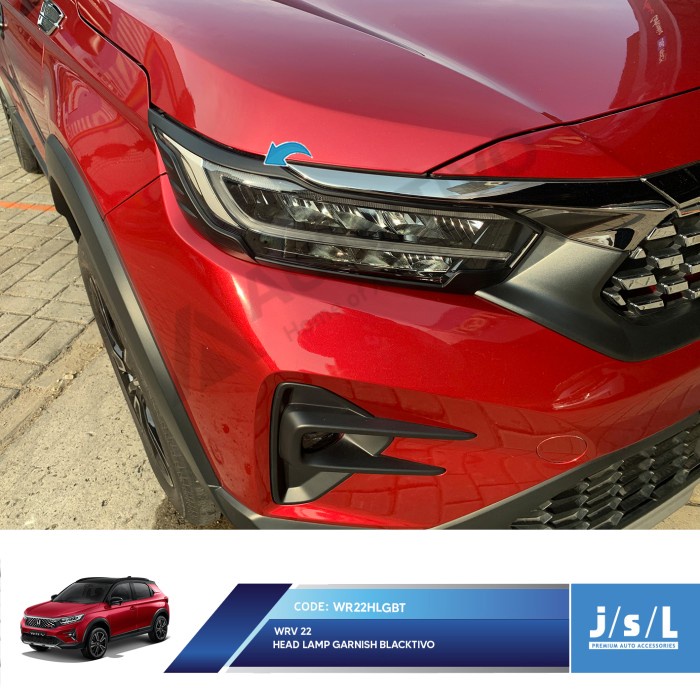Honda WRV 2022 Head lamp Garnish Blacktivo JSL Garnis Headlight ...