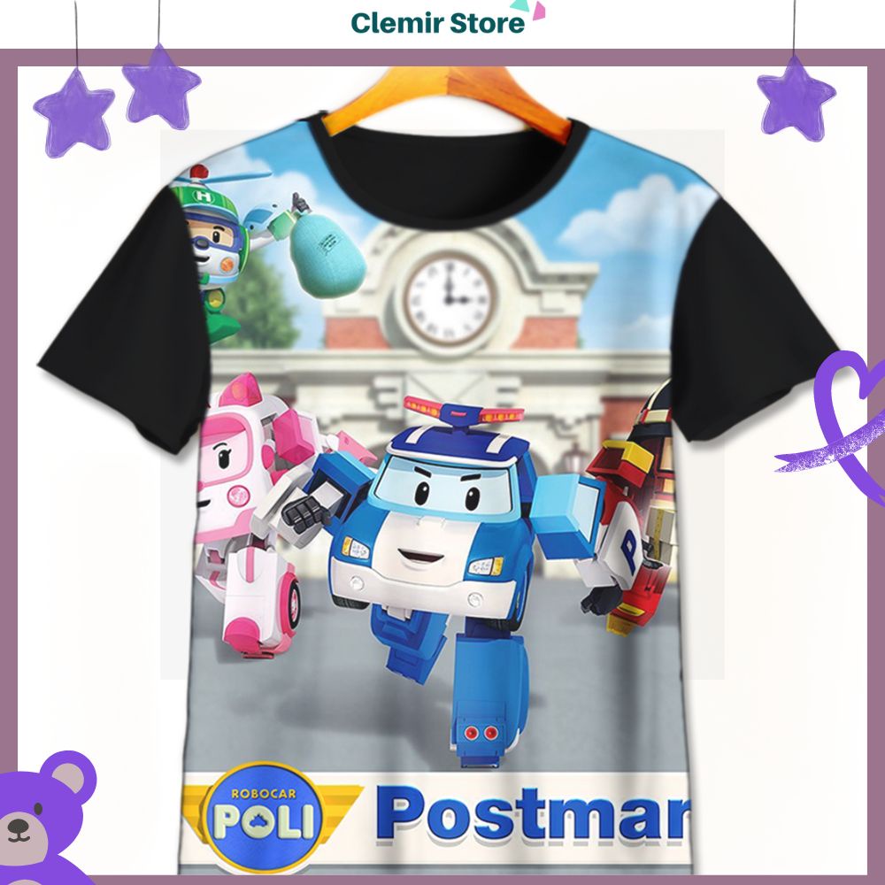 Robocar Poli Postman Children's T-shirts for Ages 1-12 Years | Sublime ...