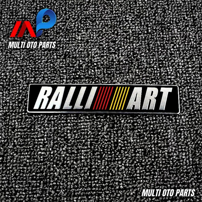 HITAM Sticker Emblem 3D Ralliart Logo Mitsubishi Dakar & Rally Black ...