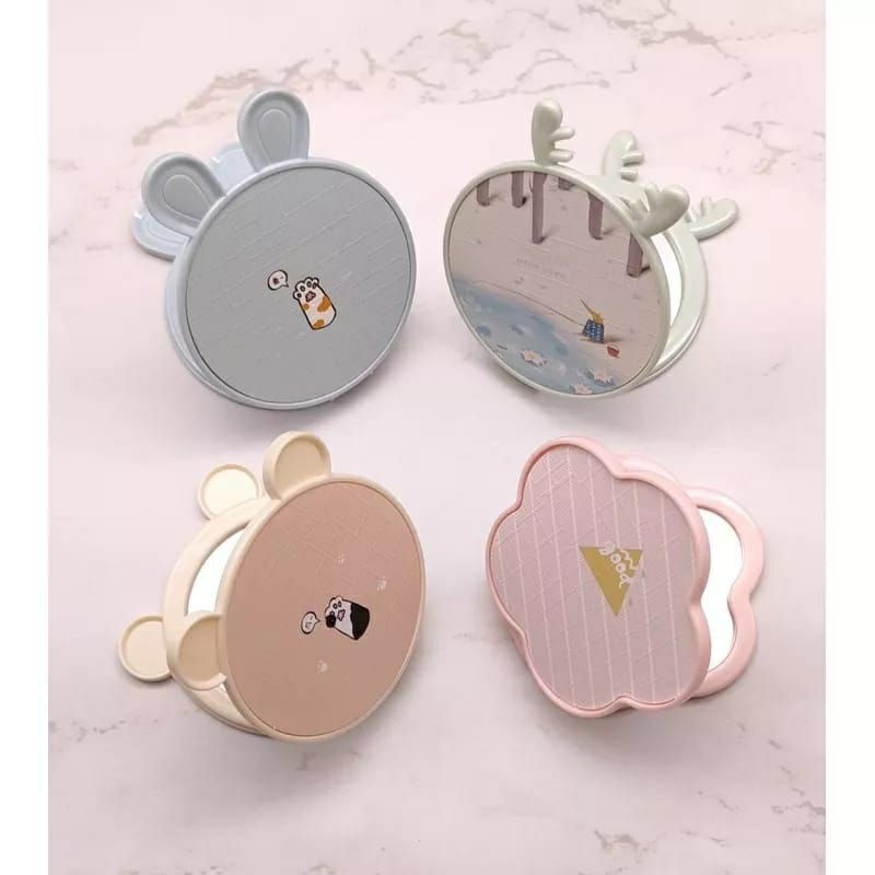Korean duo Folding Glass/duo Round Folding Mirror | Shopee Malaysia