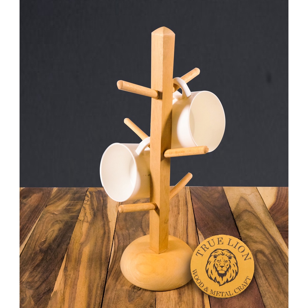 KAYU Stackable Wooden Glass Rack / Wooden Hanging Glass Rack | Shopee ...