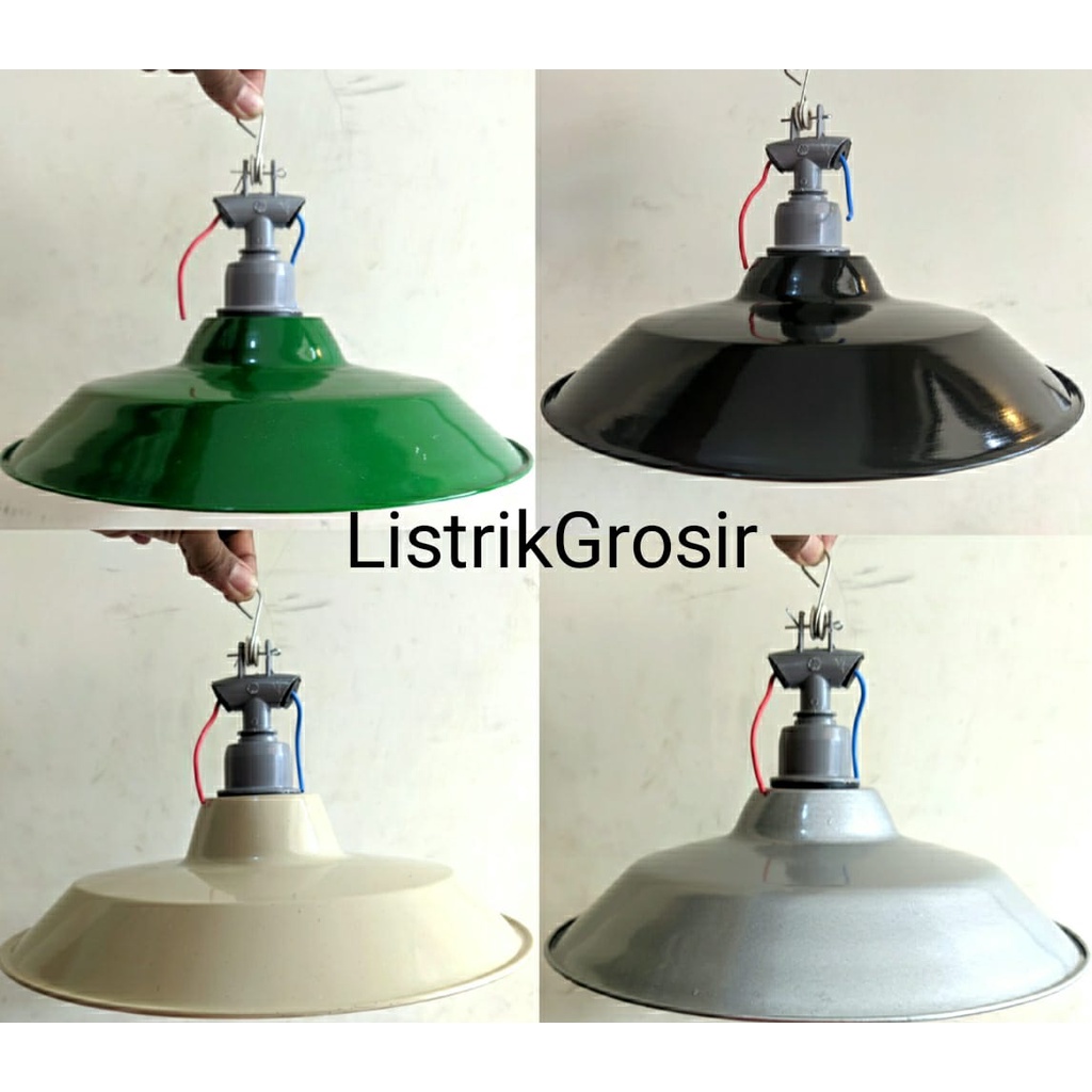 HIJAU SET Green Shade + Green Shade Fittings Outdoor Street Lamp Shade ...