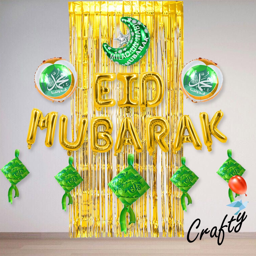 [Package] Eid Balloon Decoration Ramadan CURTAIN KETUPAT Eid Theme ...