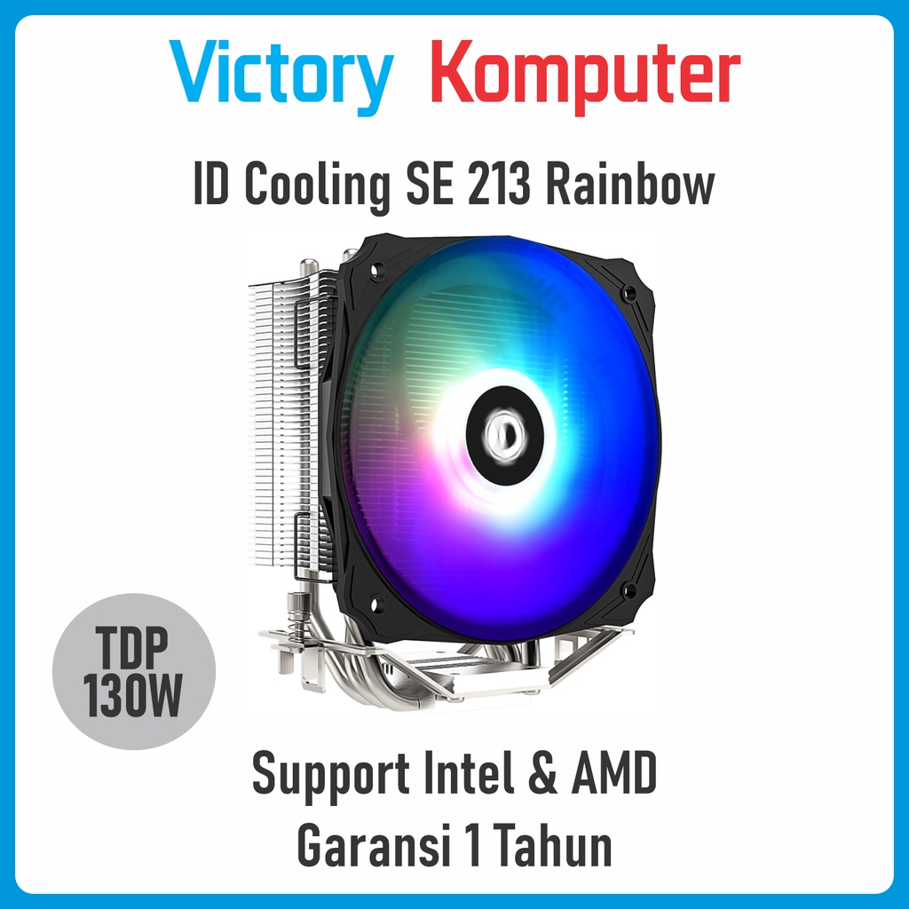 Idcooling SE 213 Rainbow CPU Cooler (Intel/AMD) HSF Tower ID-Cooling ID ...