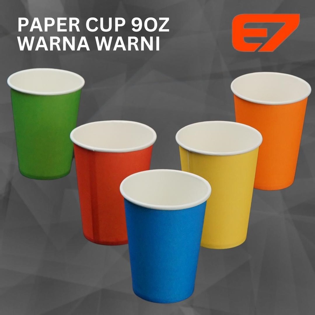 Paper Hot Cup 9oz Colorful Party Paper Cups (50pcs) | Shopee Malaysia