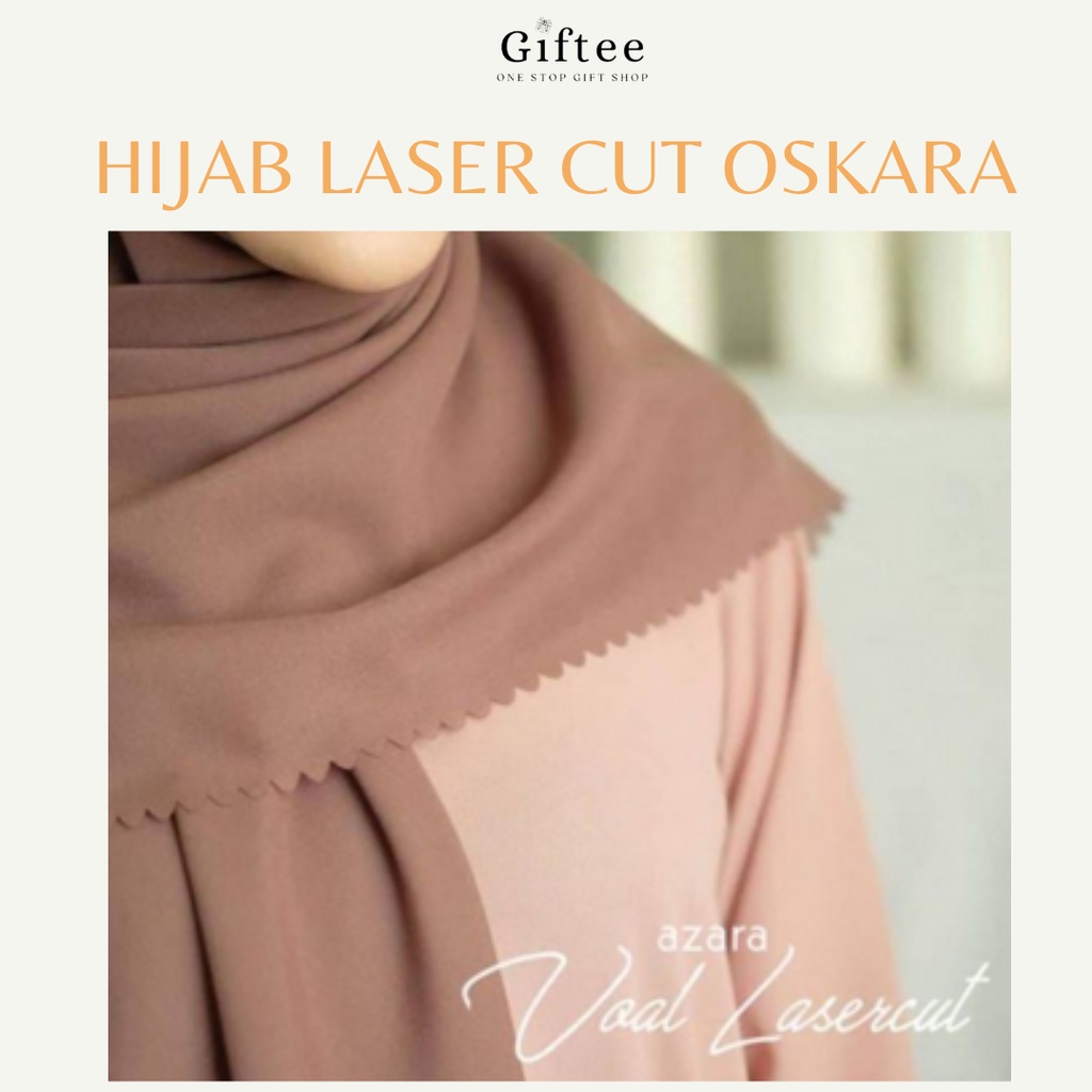 Quality HIJAB LASER CUT OSKARA AZARA VOAL PARIS PREMIUM MIRACLE PLAIN ...