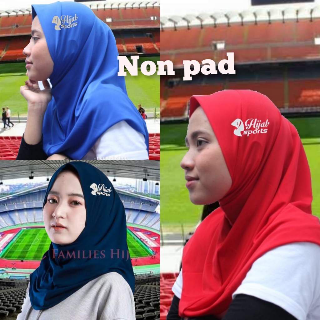 Non PAD hijab sporty hijab hijab Instant Sports hijab sport voly ...