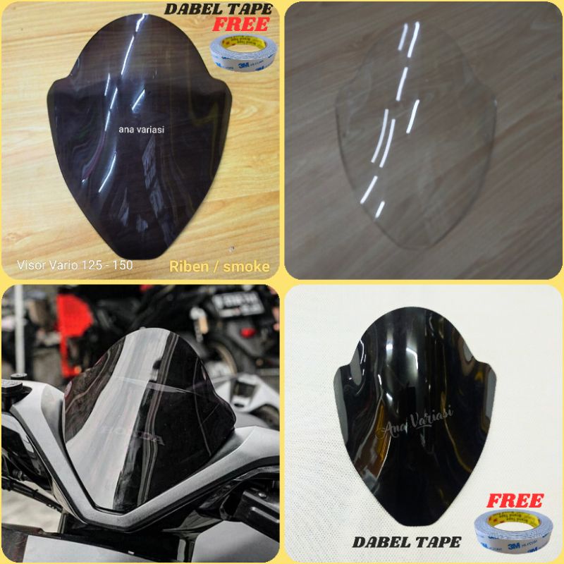 Visor honda vario 125 new visor vario 150 new clear and smoke ...