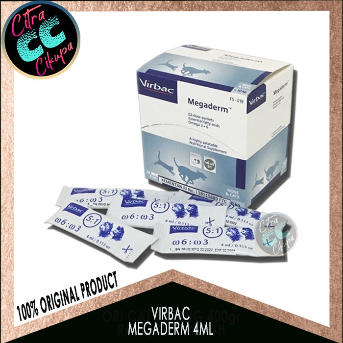 Virbac MEGADERM Cat & Dog Vitamins Sachet 4ml | Shopee Malaysia