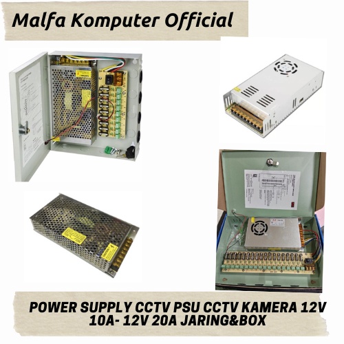 Power SUPPLY CCTV PSU CCTV CAMERA 12V 10A- 12V 20A NET&BOX | Shopee ...