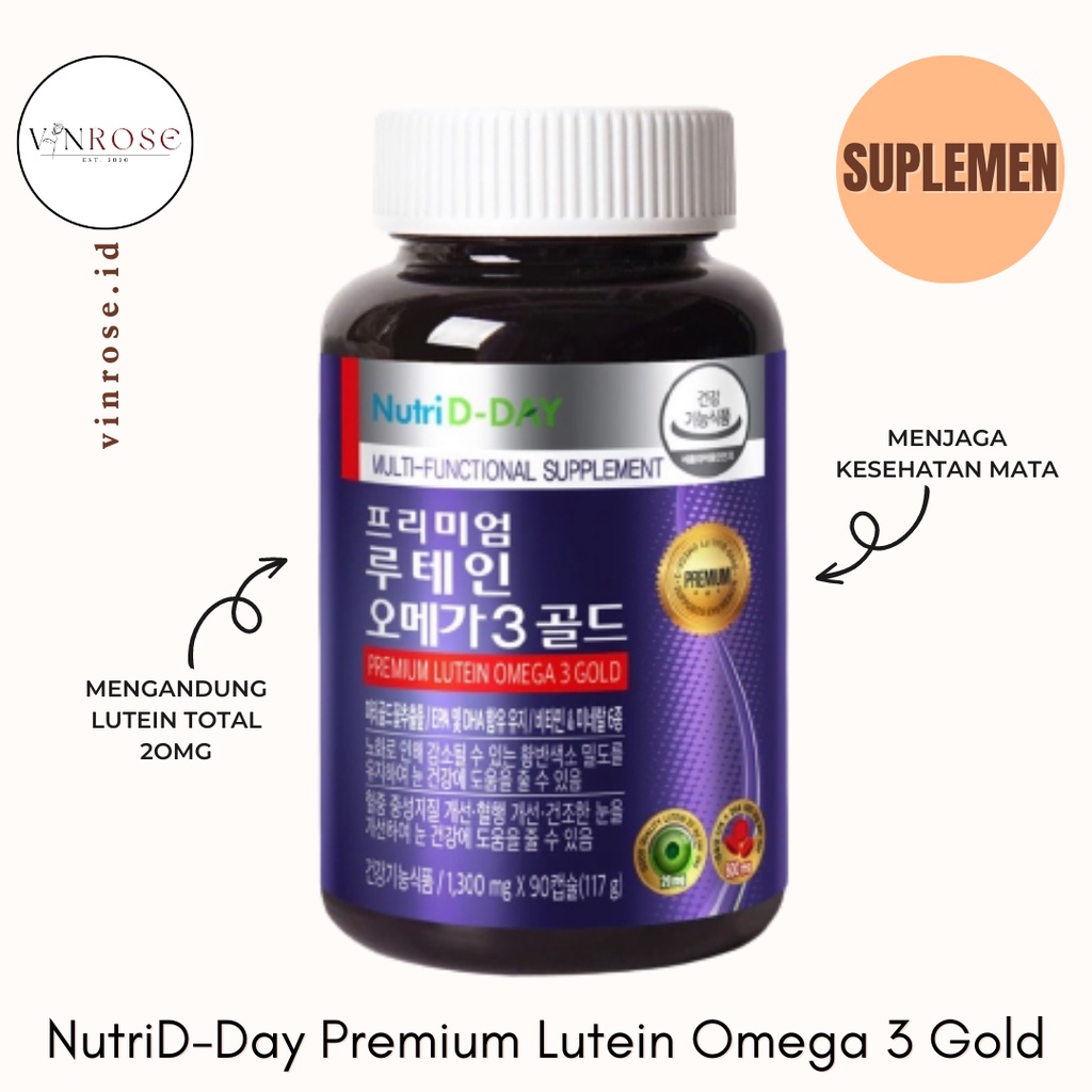 MATA Nutrid-day Premium Lutein Omega 3 Gold/ Eye Lutein/Eye Vitamin ...