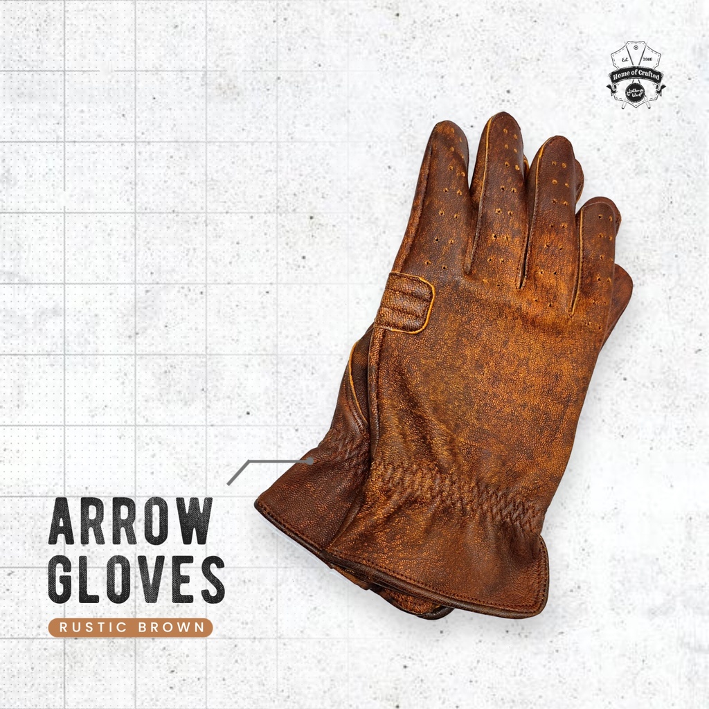 Arrow Genuine Leather Gloves. Rustic Arrow Leather Gloves | Shopee Malaysia