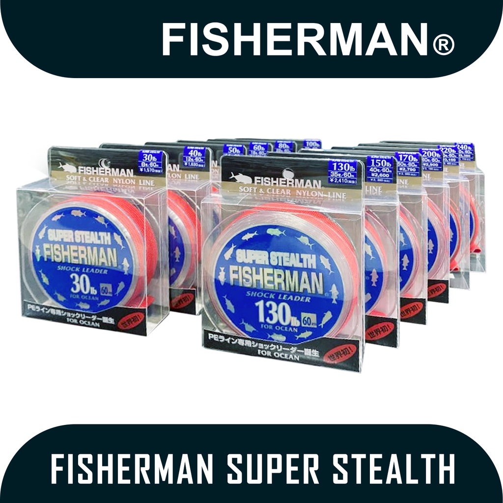 Fisherman Brand Fishing Line Super Stealth Shock Leader 60m | Shopee ...