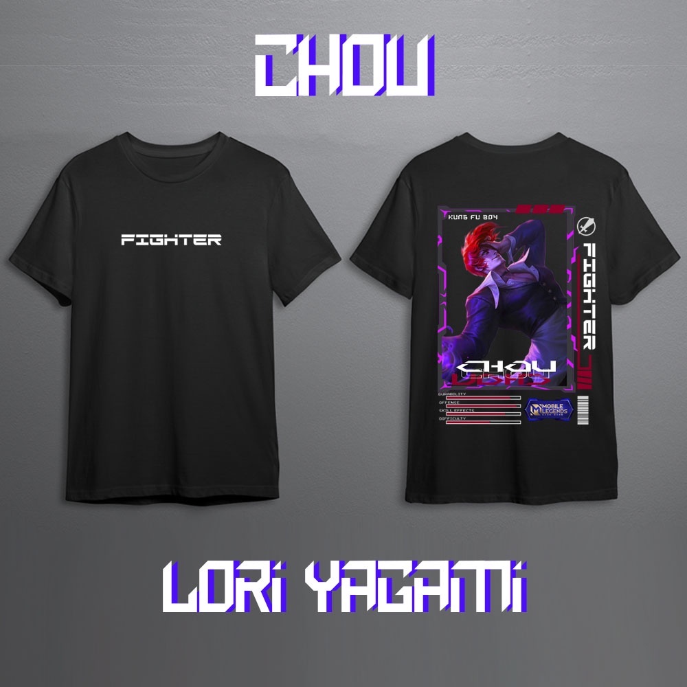 MOBILE LEGEND CHOU SKIN KOF T-SHIRT, CHOU MLBB FIGHTER SKIN KOF T-SHIRT ...