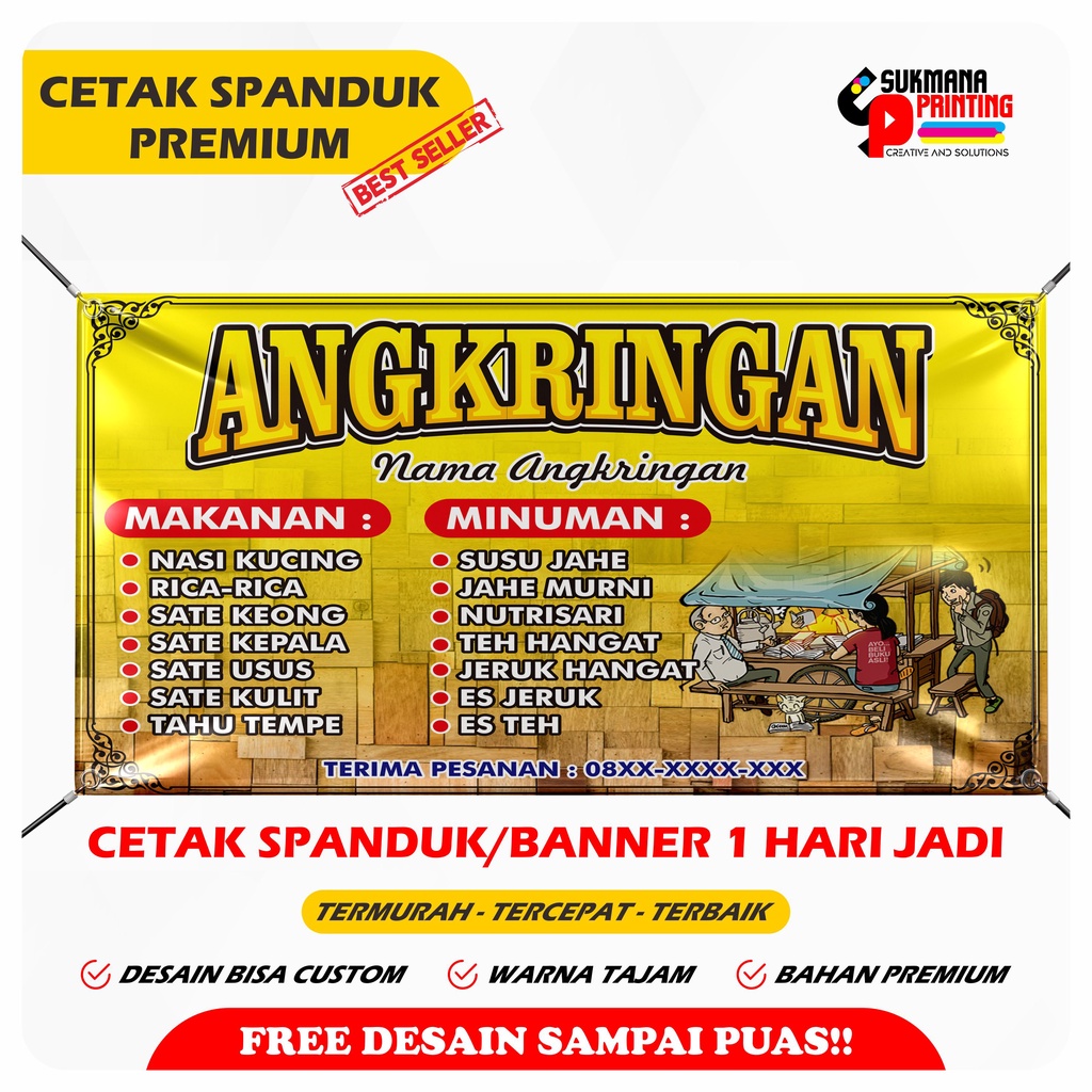 [FREE Design] PRINTING PREMIUM CUSTOM ANGKRINGAN BANNER BACKDROP BANNER ...