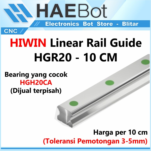 MESIN [HAEBOT] Hiwin Linear Guide Rail HGR15 HGR 20 20mm 10cm CNC Laser ...