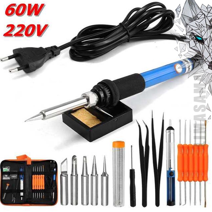 Soldering Iron Kit Electronic Repair Tool 7 in 1 13in1 Complete Set 60W ...