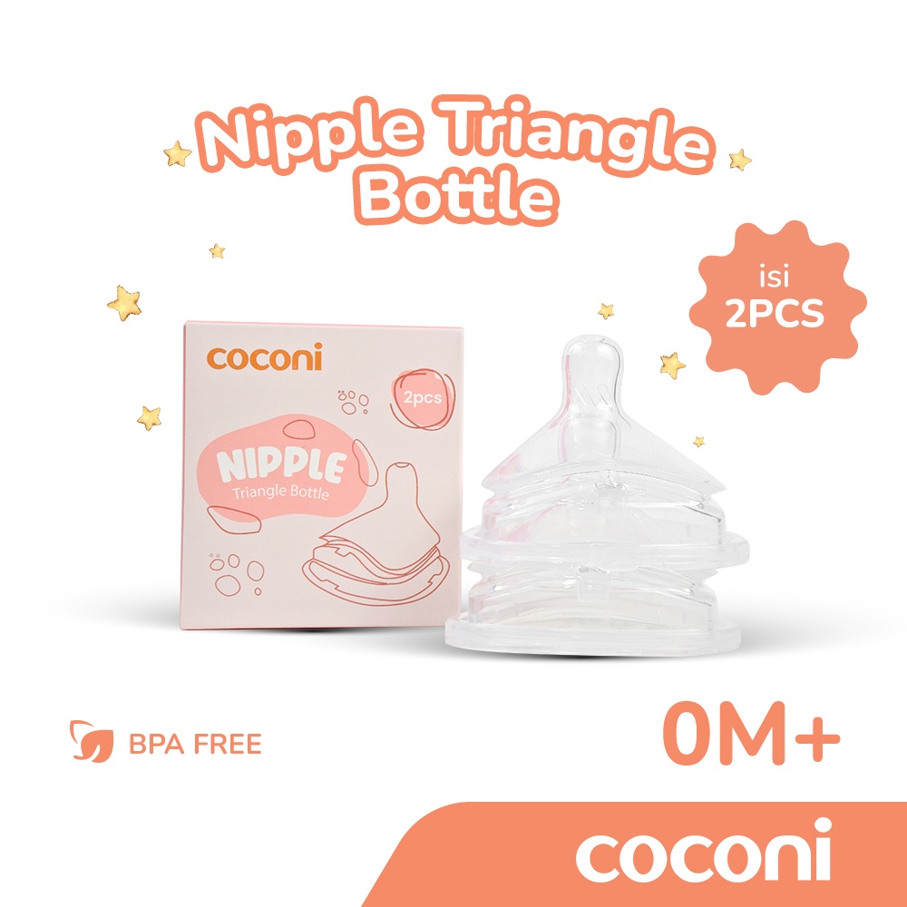 Coconi Triangle Bottle Nipple Replacement | Coconi Triangle PPSU Milk ...