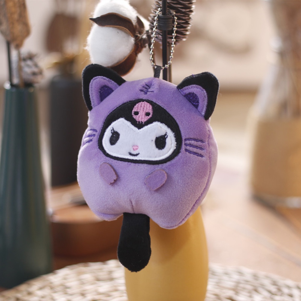 XJ- Cute Kawaii Plushie Key Ring Sanrio Kuromi Melody Cinnamoroll Plush ...