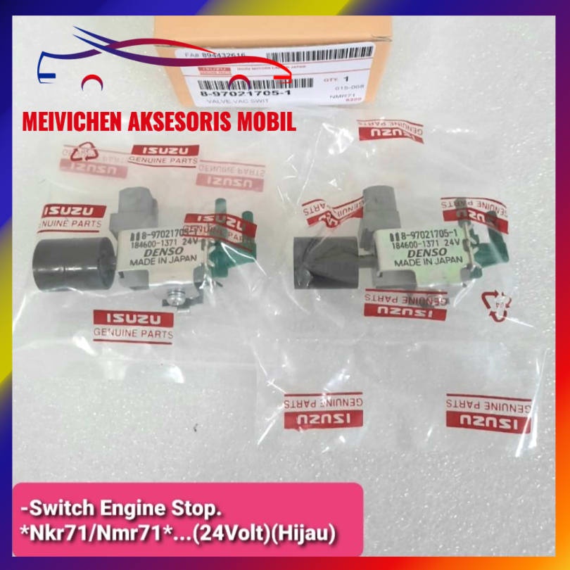 HIJAU Switch Engine Stop Switch Killer Isuzu Elf NKR71 NMR71 Green 24V ...
