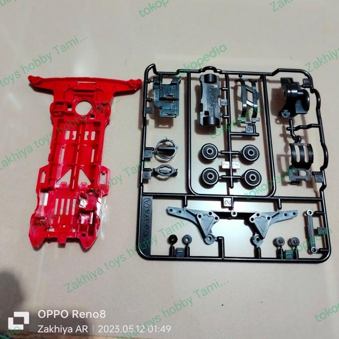 MERAH HITAM Tamiya Chassis Chassis super 2 ii S2 Red Red Abs Resin ...