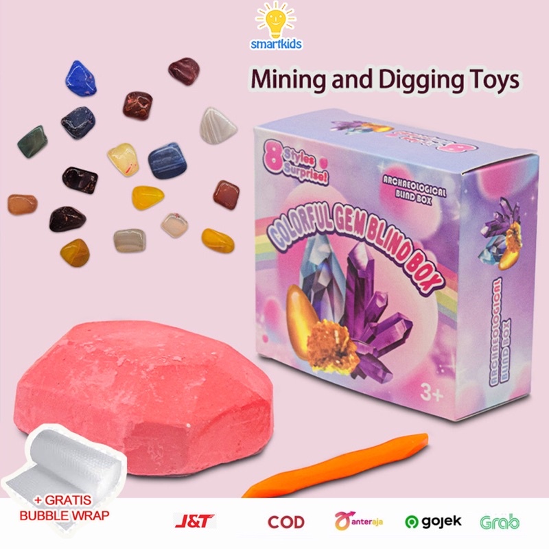 Gem Dig Treasure Hunter/Dig out/blind box/Educational Children's Toys/mining digging clay ...