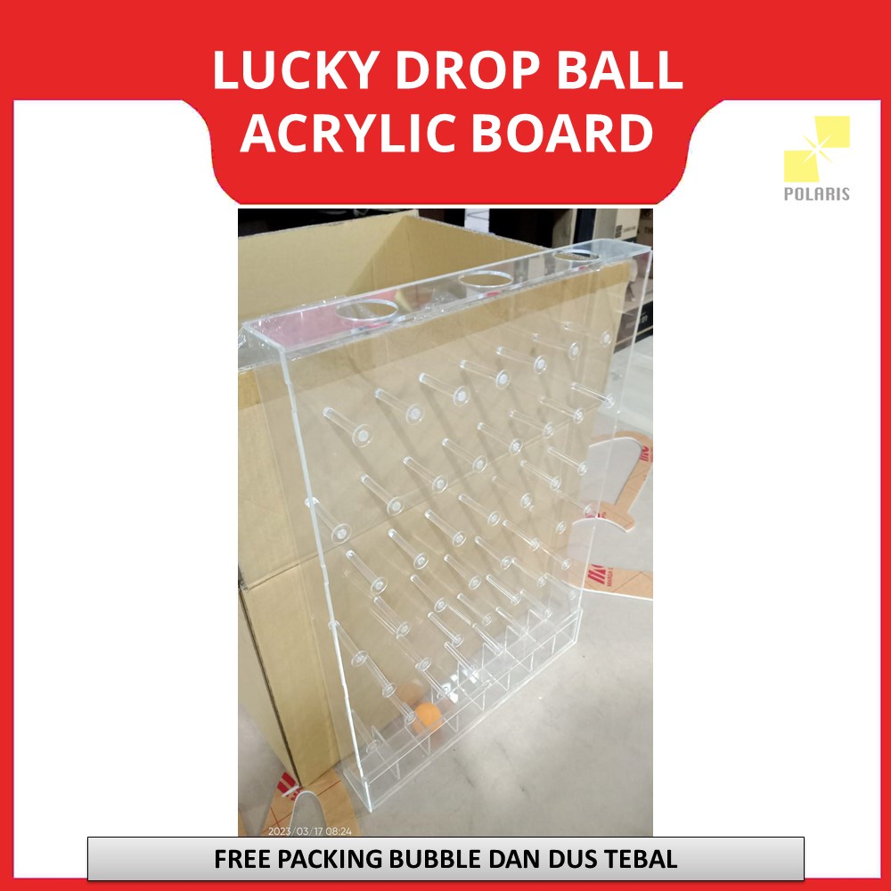 Acrylic Lucky Draw Box Lucky Drop Ball - Marble Prize Drop Game ...