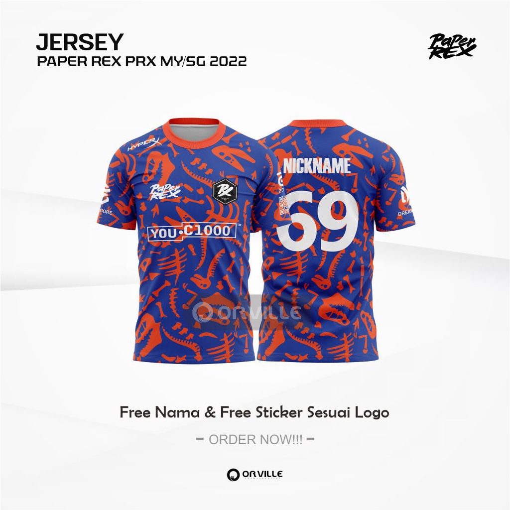 Jersey PRX PAPER REX NEW 2022-2023 MY/SG FREE NICKNAME, NUMBER ...