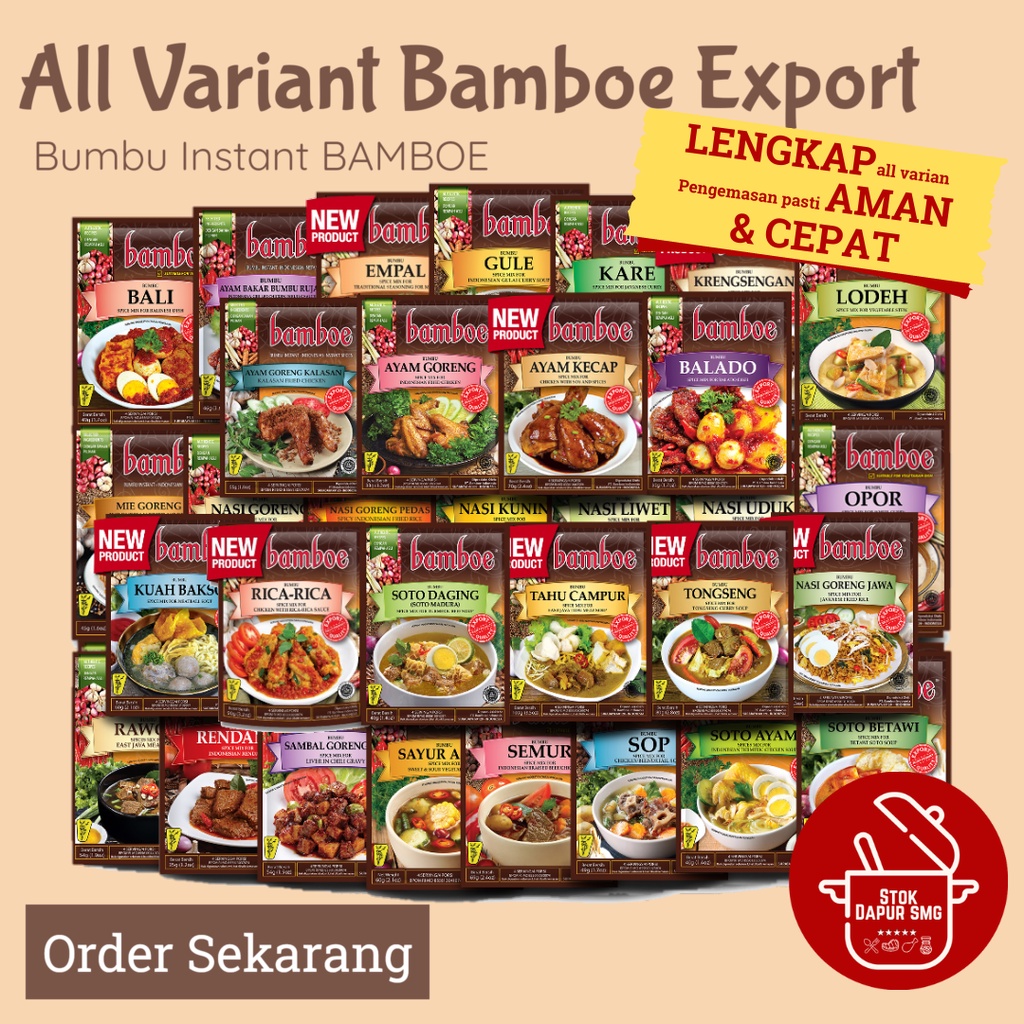 Bamboe Indonesian Cuisine Instant Cooking Seasoning Export Quality All ...